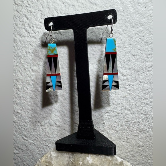 Jewelry | Native American Turquoise Slab Earrings | Poshmark